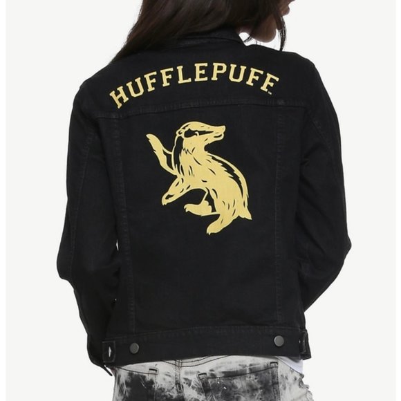 Warner Bros. | Jackets & Coats | Harry Potter Hufflepuff Black Jean ...